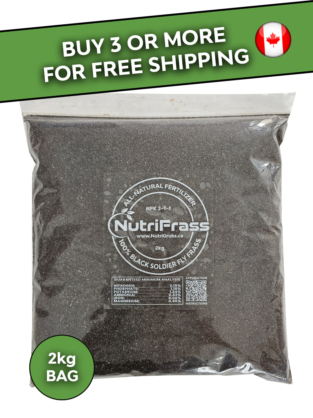 BSFL Frass 2kg Bag – NutriGrubs